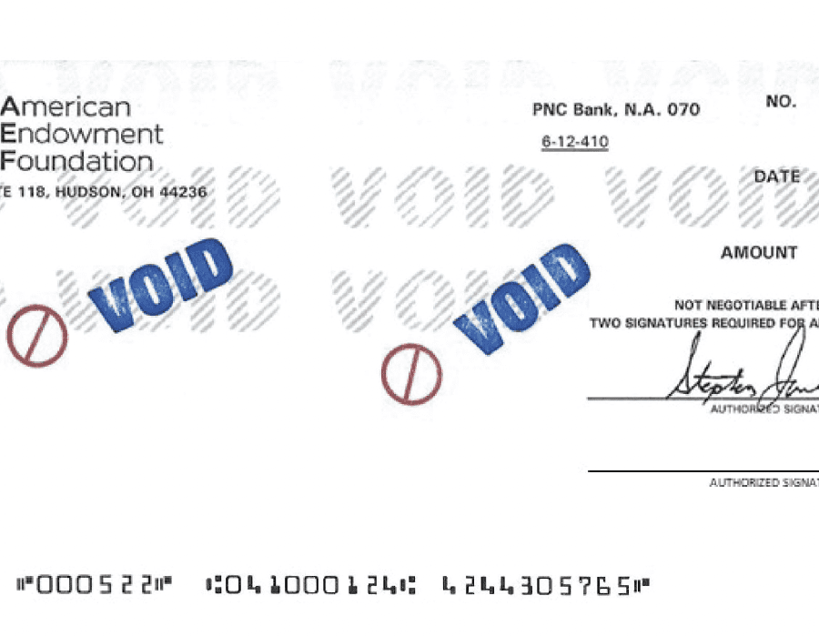ACH Setup Information | American Endowment Foundation